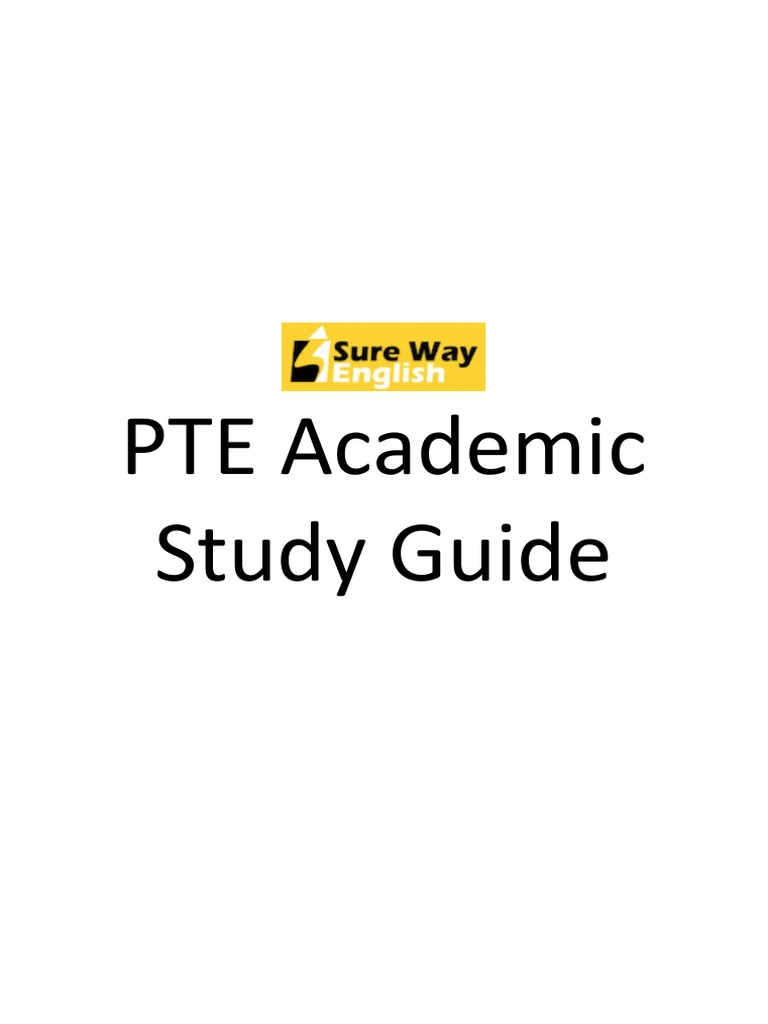 PTE Academic Study Guide | PDF | Question | International English ...