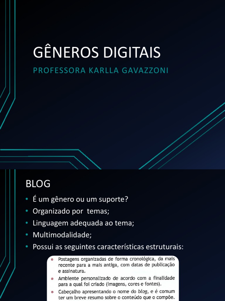 Gêneros Digitais | PDF