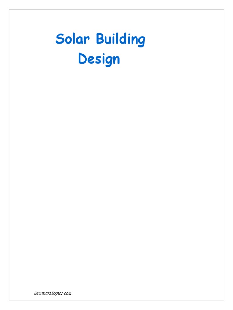 Solar Building Design | PDF | Solar Energy | Photovoltaics