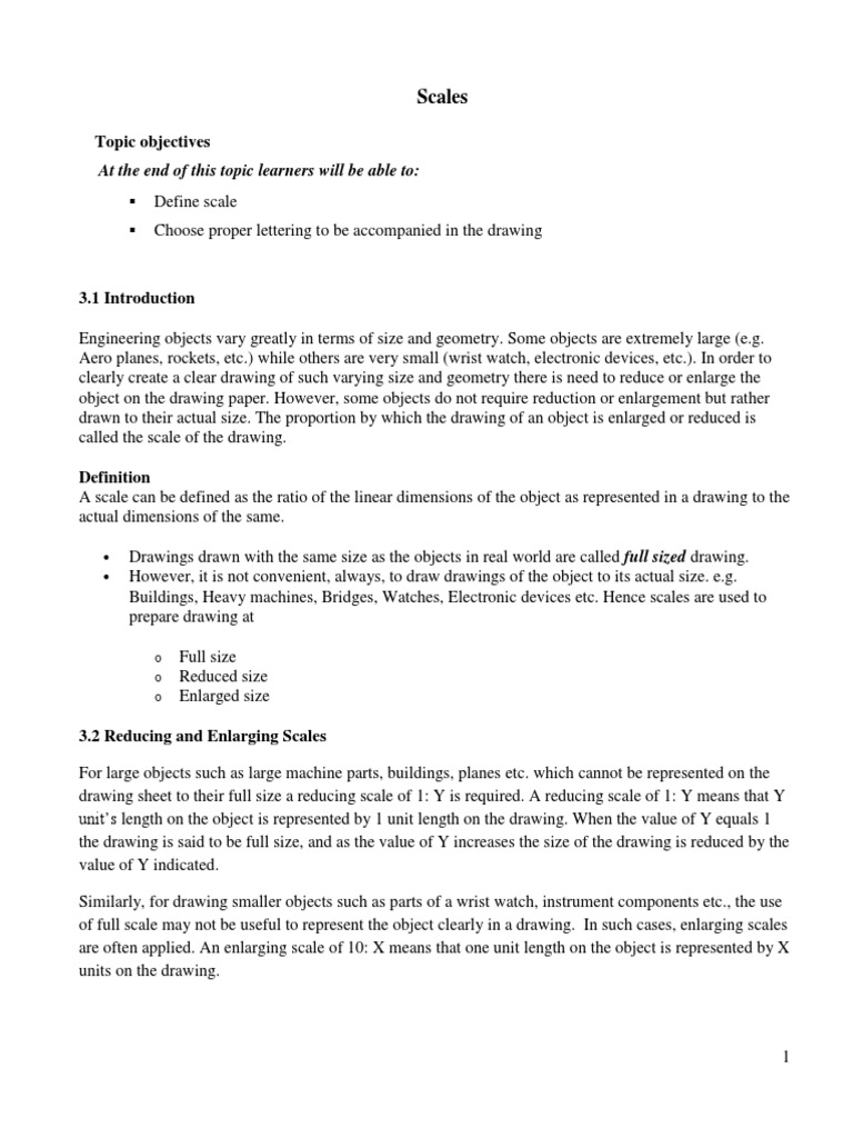 ENGINEERING DRAWING-Lecture 3 | PDF | Ratio | Metre