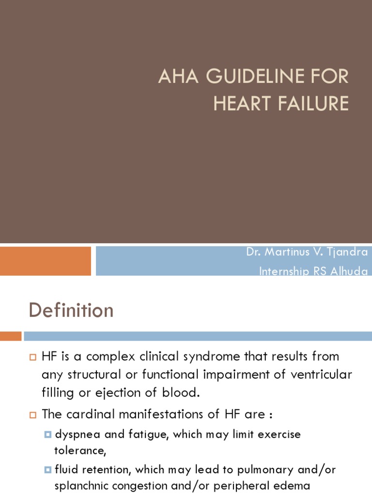 AHA Guideline For Heart Failure | PDF | Heart Failure | Coronary Artery ...