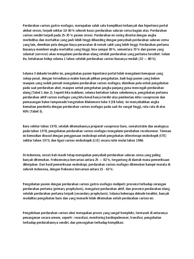 Pengelolaan Perdarahan Varises Esofagus | PDF | Pengembangan Diri