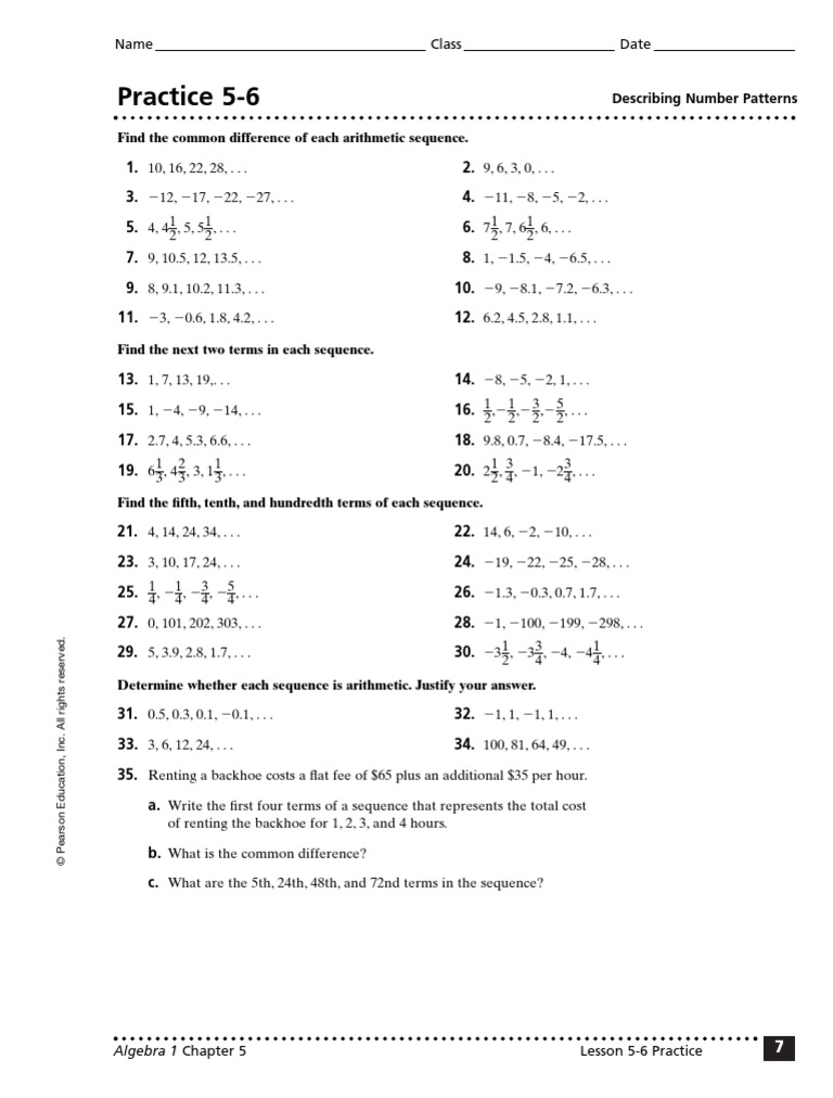 5.6 Daily Practice | PDF | Mathematical Objects | Algebra