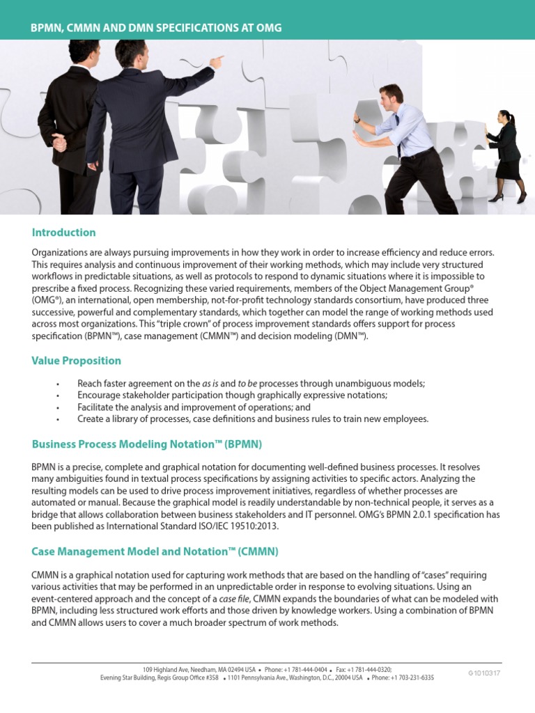 BPMN, CMMN and DMN Specifications at Omg | PDF | Object Management ...