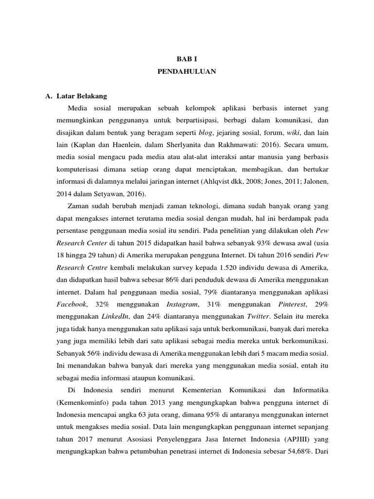 Intensitas Penggunaan Media Sosial | PDF