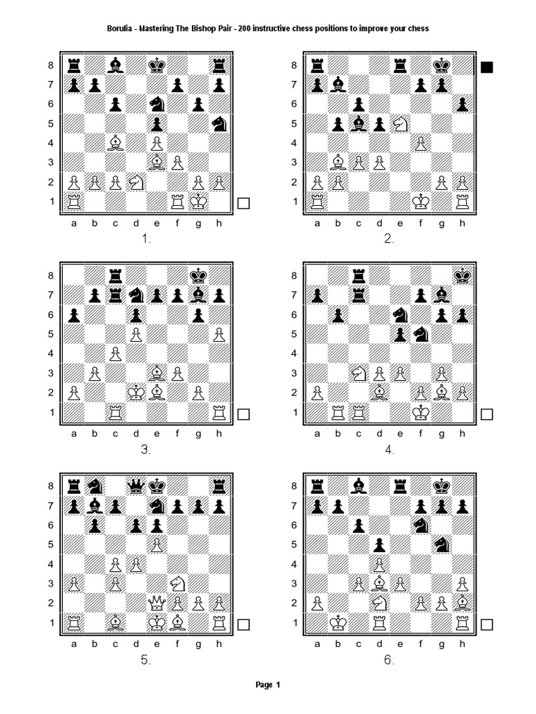 Borulia - Mastering The Bishop Pair - 200 Instructive Chess Positions ...