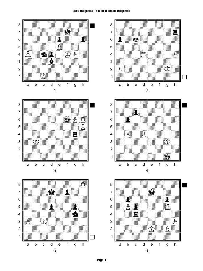 Best Endgames - 588 Best Chess Endgames TO SOLVE - BWC PDF | PDF ...