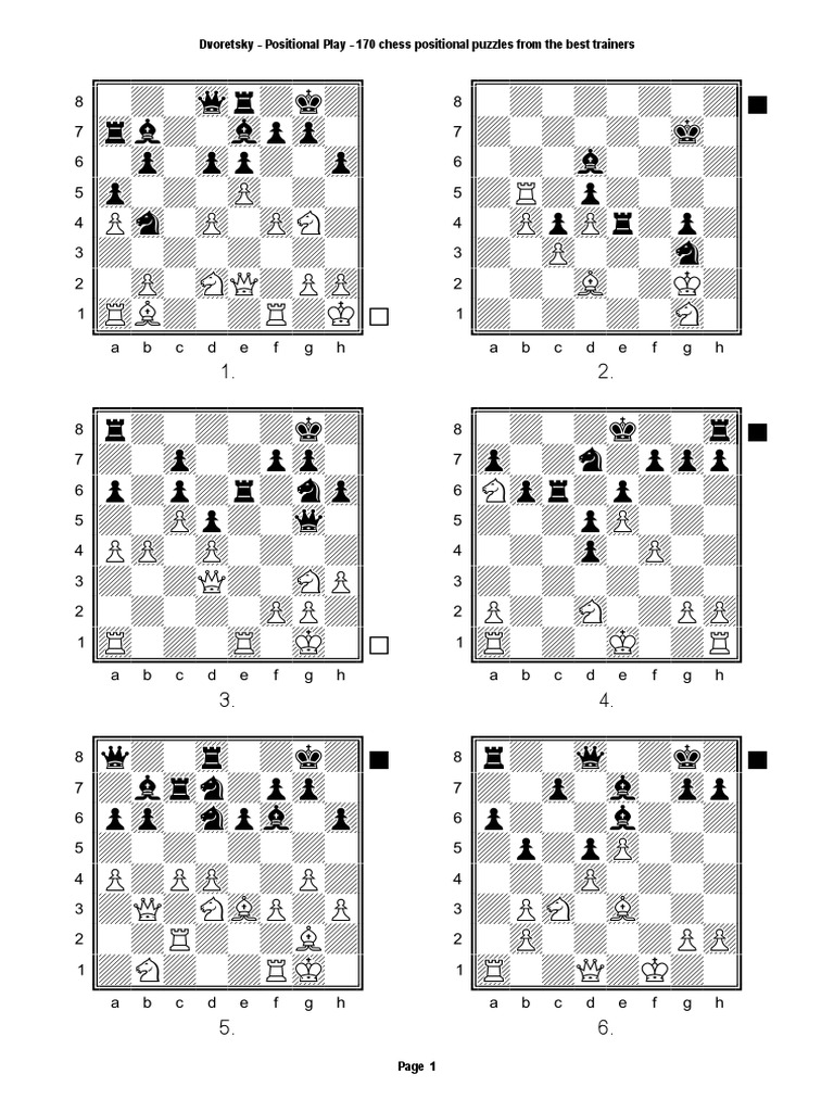 Dvoretsky - Positional Play - 170 Chess Positional Puzzles From The ...