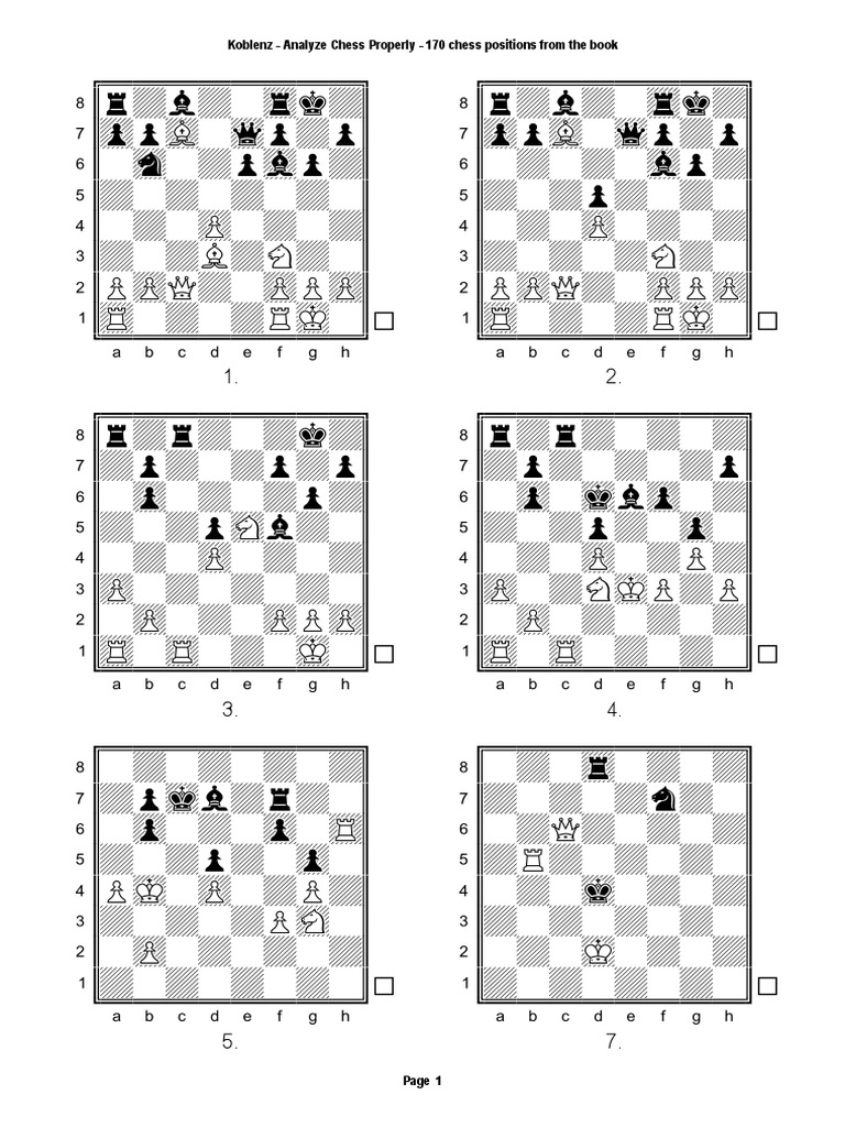 Analyze 170 Chess Positions in Koblenz | PDF | Leisure