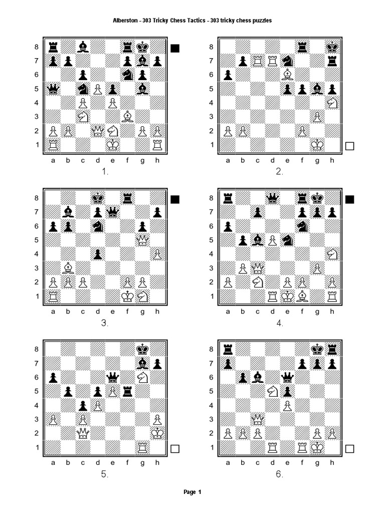 Alberston - 303 Tricky Chess Tactics - 303 Tricky Chess Puzzles | PDF ...