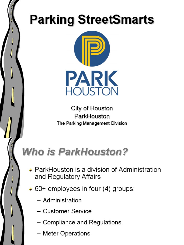 Parking Streetsmarts: City of Houston Parkhouston | PDF | Parking ...