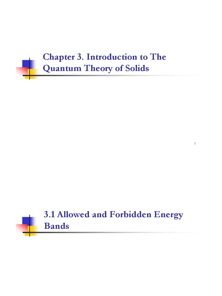 Introduction To The Quantum Theory of Solids (2010.10.29) | PDF ...
