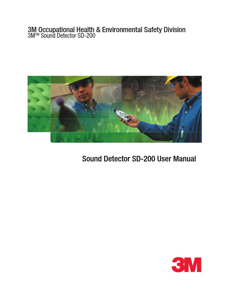 3M SD-200 Sound Detector Manual | PDF | Decibel | Noise