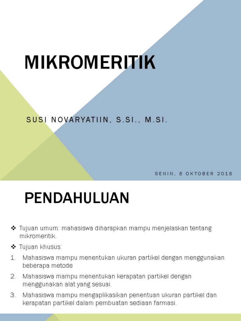 Lect02 Mikromeritik | PDF