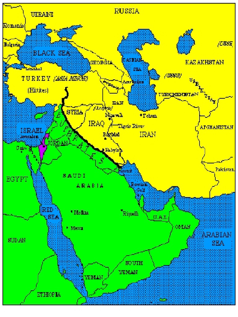 Euphrates River On World Map PDF | PDF