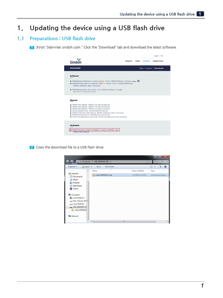 Updating The Device Using A USB Flash Drive | PDF | Usb Flash Drive ...
