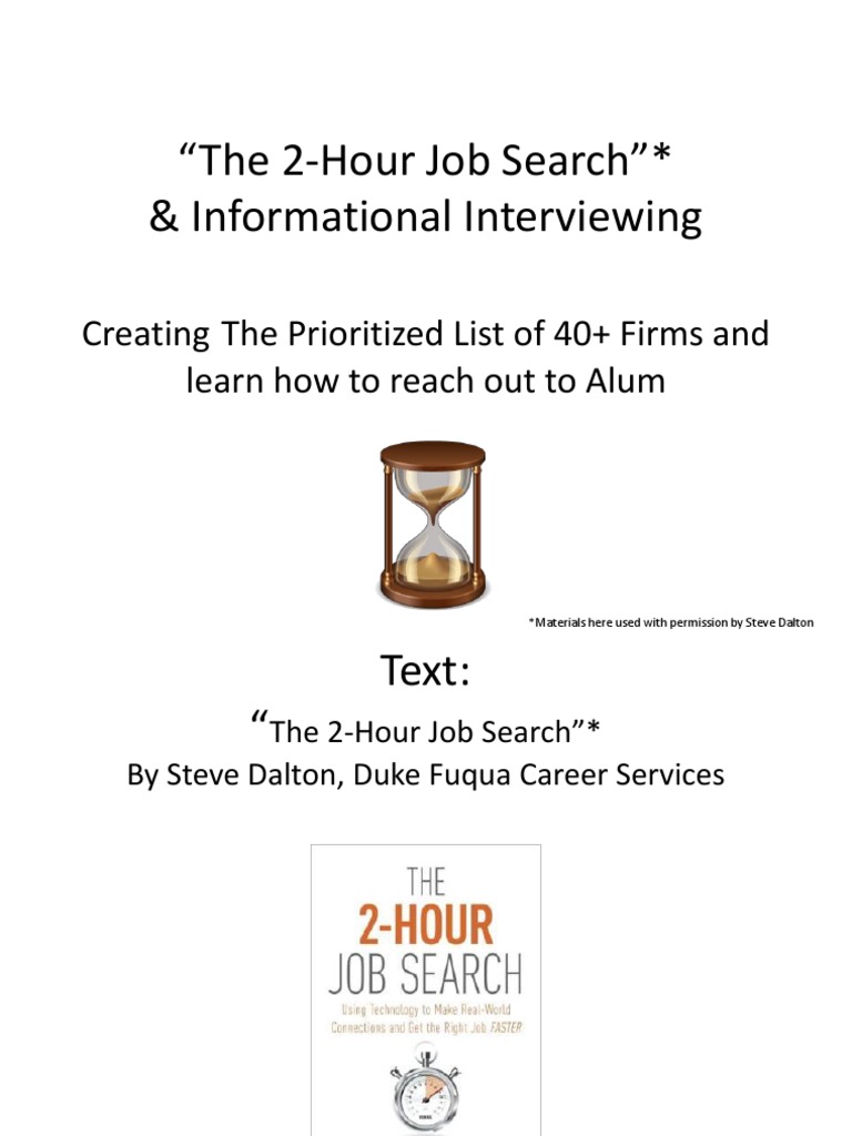 Two Hour Job Search | PDF | Emotional Intelligence | Linked In