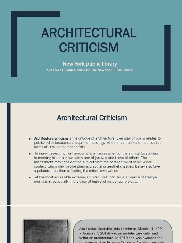 Architectural Criticism: New York Public Library | PDF | Libraries ...