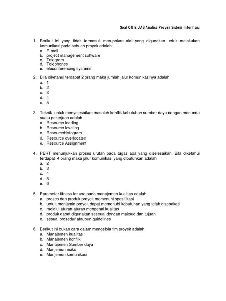 Soal Quiz Uas Aproksi | PDF
