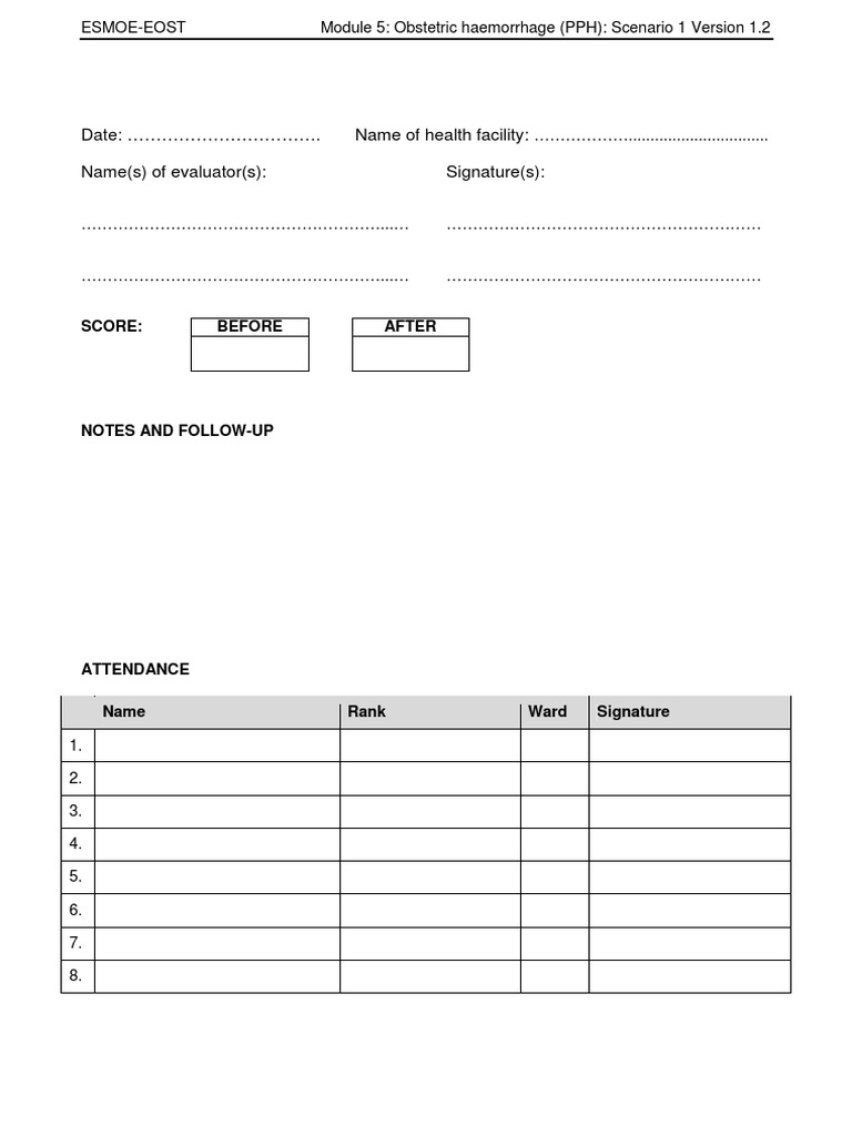 5 PPH - Scenario 1 | PDF | Intravenous Therapy | Childbirth
