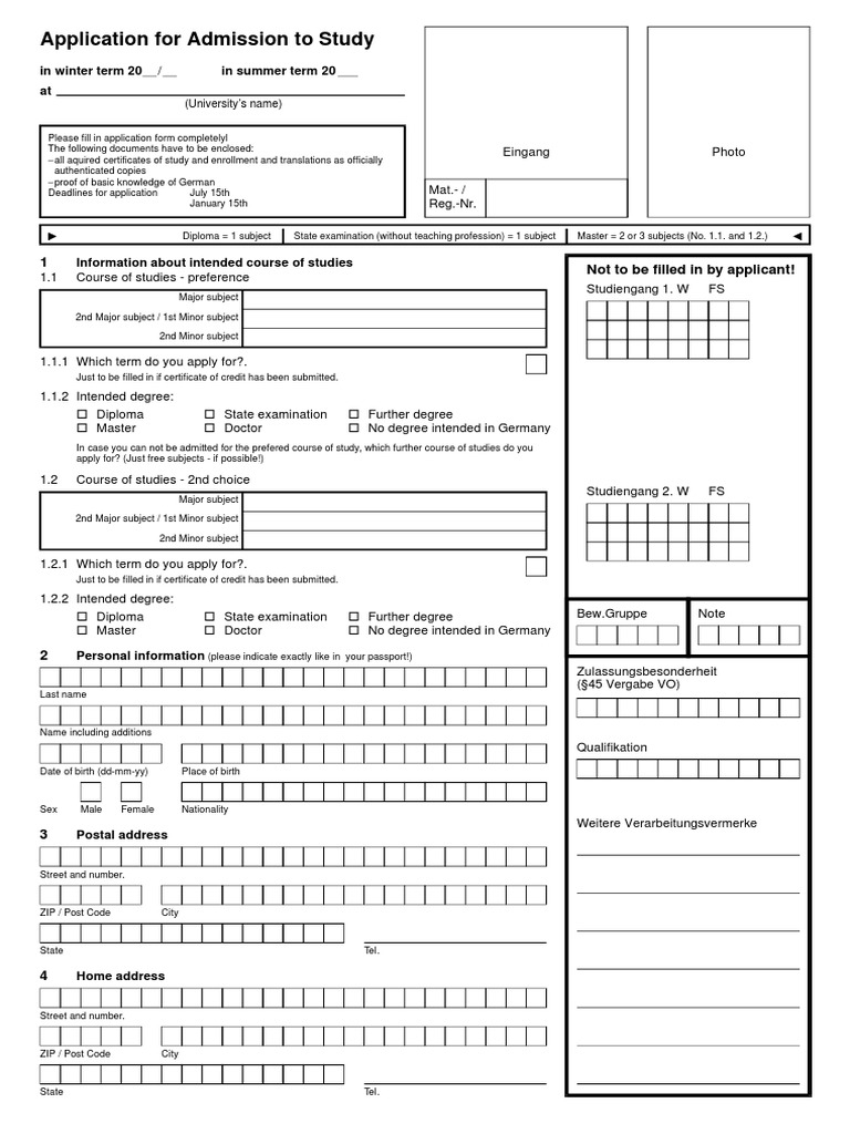 Application Form 2 Imre | PDF | University And College Admission ...