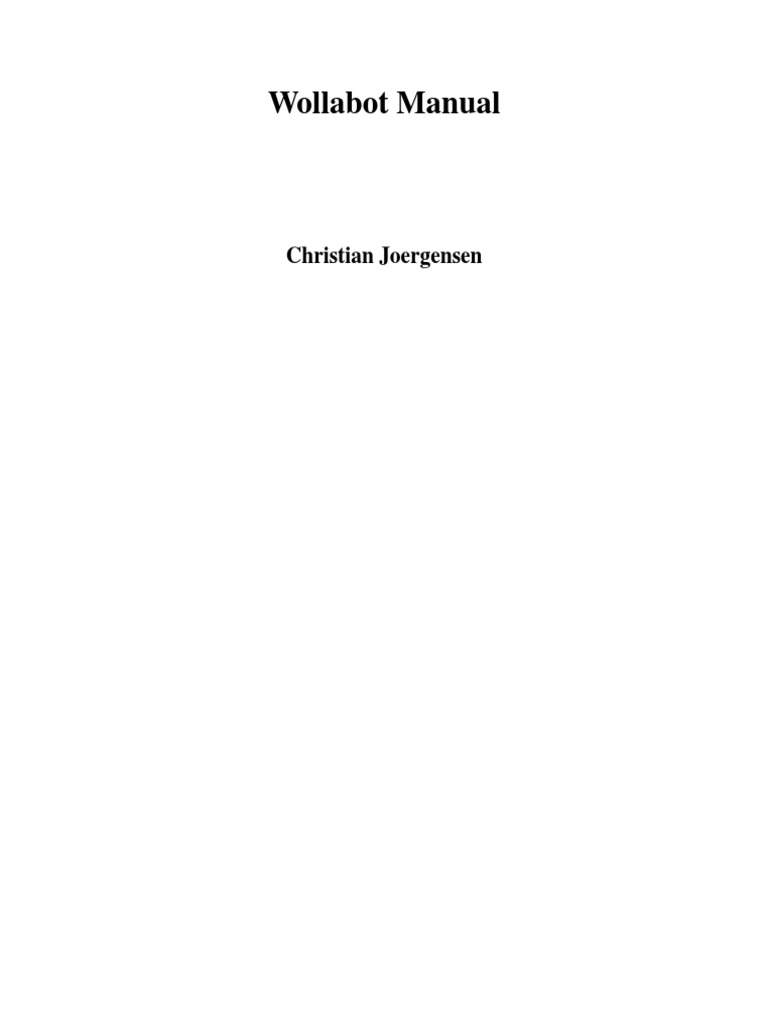 Wollabot Manual | PDF | Internet Relay Chat | Internet Protocol Based Network Software