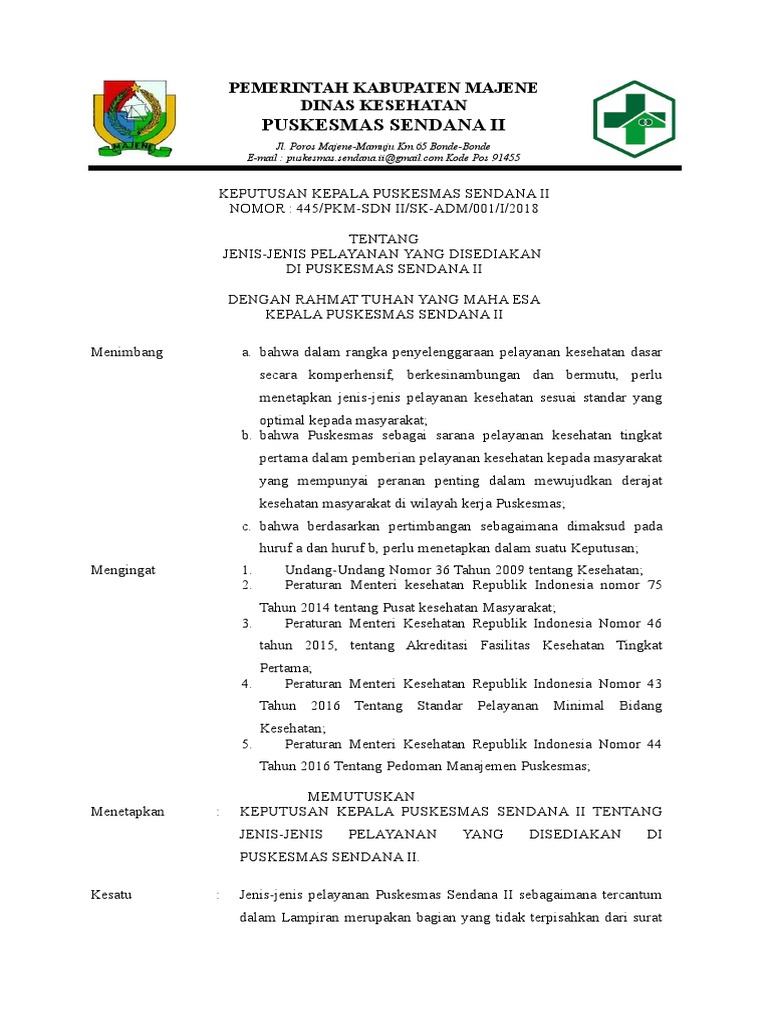 Contoh Format SK | PDF