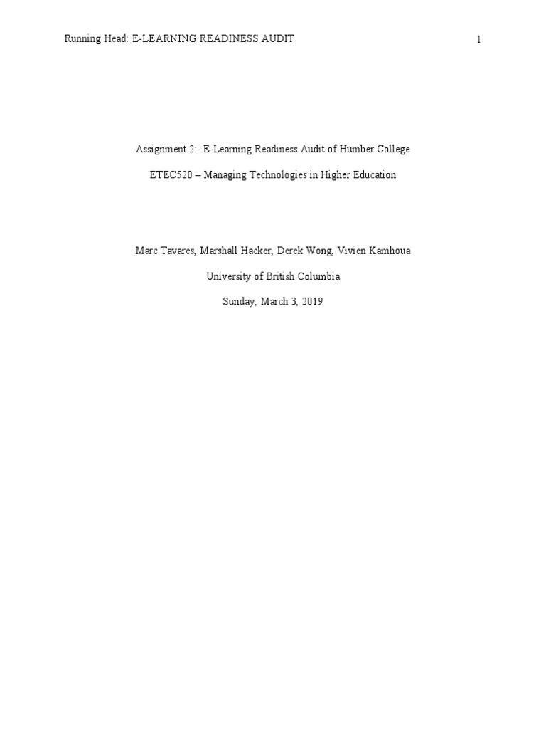 Etec520 Assignment2 Final-2 | PDF | Educational Technology | Organizational Culture