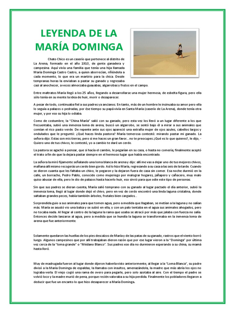 Leyenda de La María Dominga | PDF