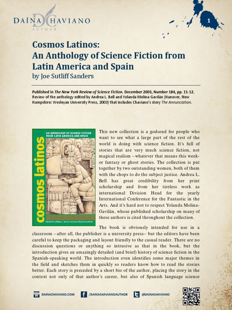 Cosmos Latinos: An Anthology of Science Fiction From Latin America and ...