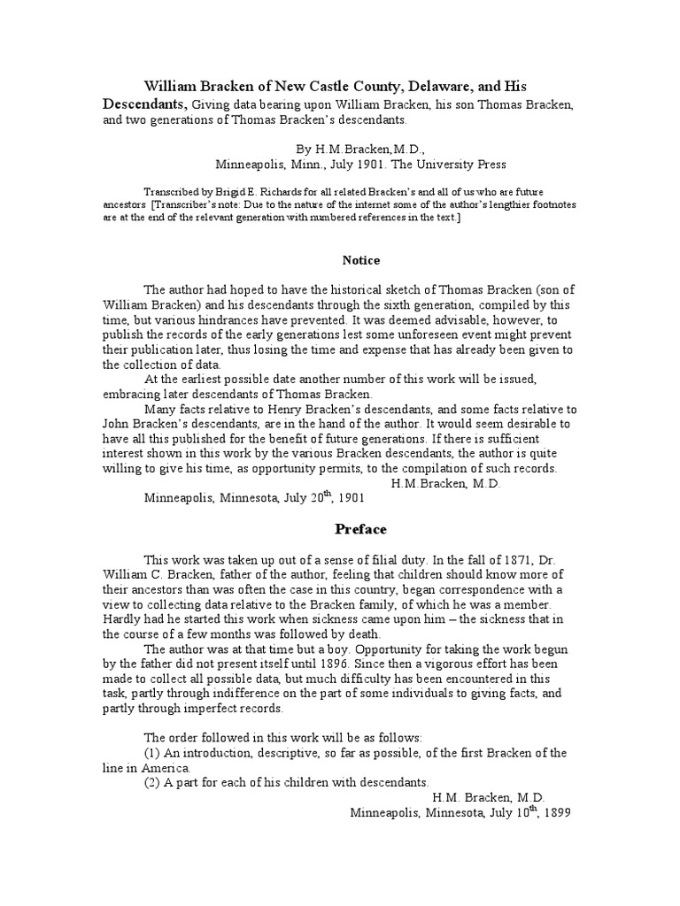 Bracken Family Book | Download Free PDF | Will And Testament