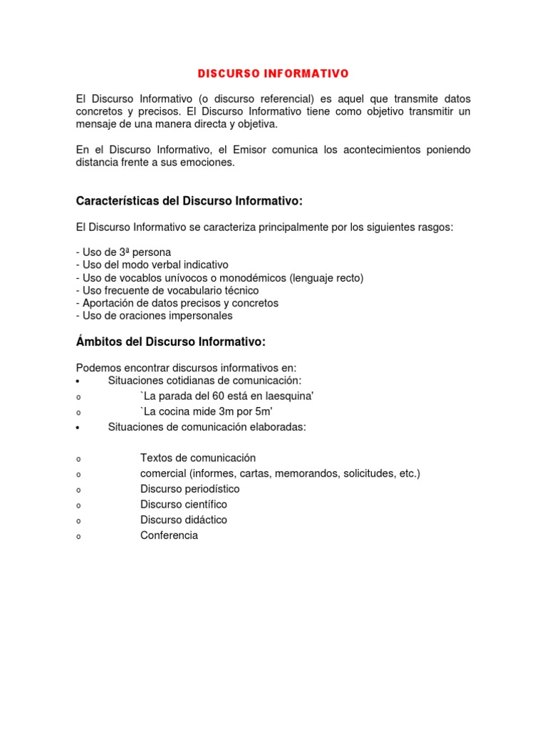 Discurso Informativo | Objetividad (filosofía) | Comunicación