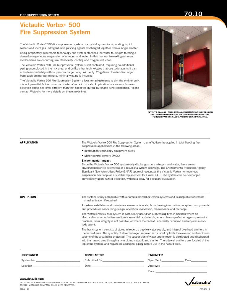 70.10 - Vortex 500 System PDF | PDF | Firefighting | Fires