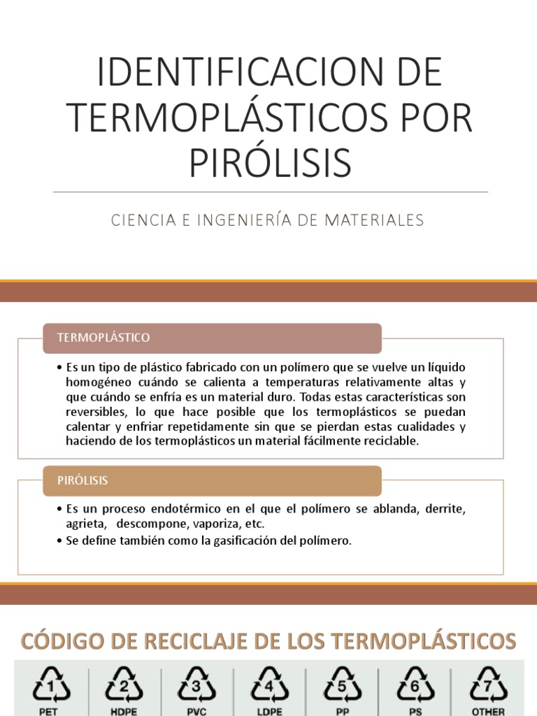 Identificación de Termoplásticos Por Pirólisis | PDF | Termoplástico | El plastico