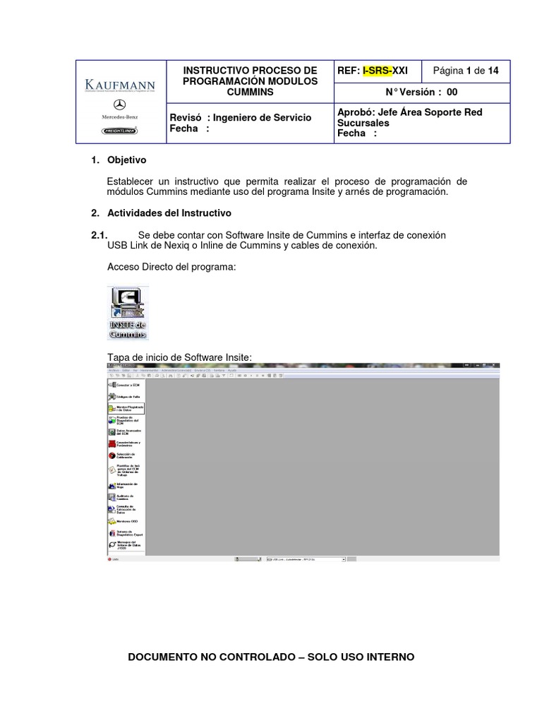 Instructivo Programación Modulos Cummins Parte I | PDF | Point and Click | Software