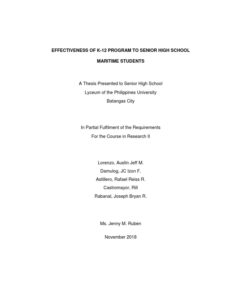 K 12 Research | PDF | Survey Methodology | Teachers