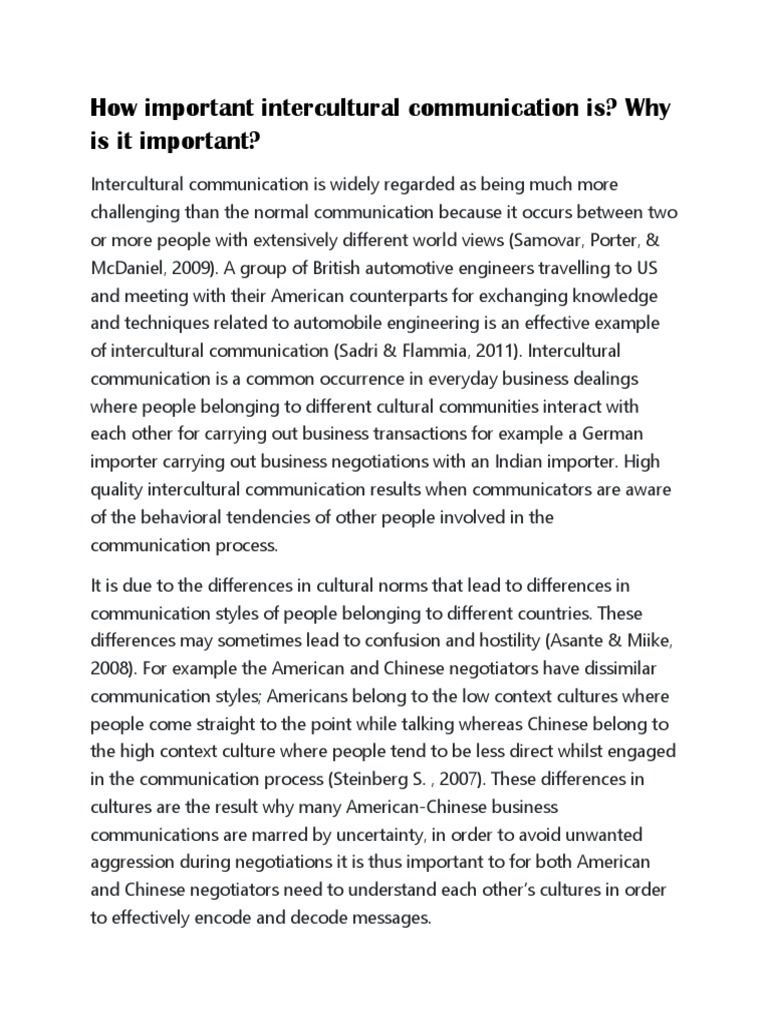 How Important Intercultural Communication Is? Why Is It Important ...