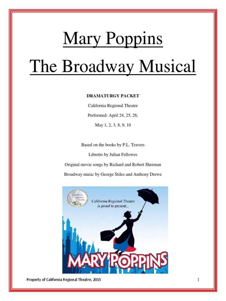 Mary Poppins: Broadway Musical Overview | PDF | Penny
