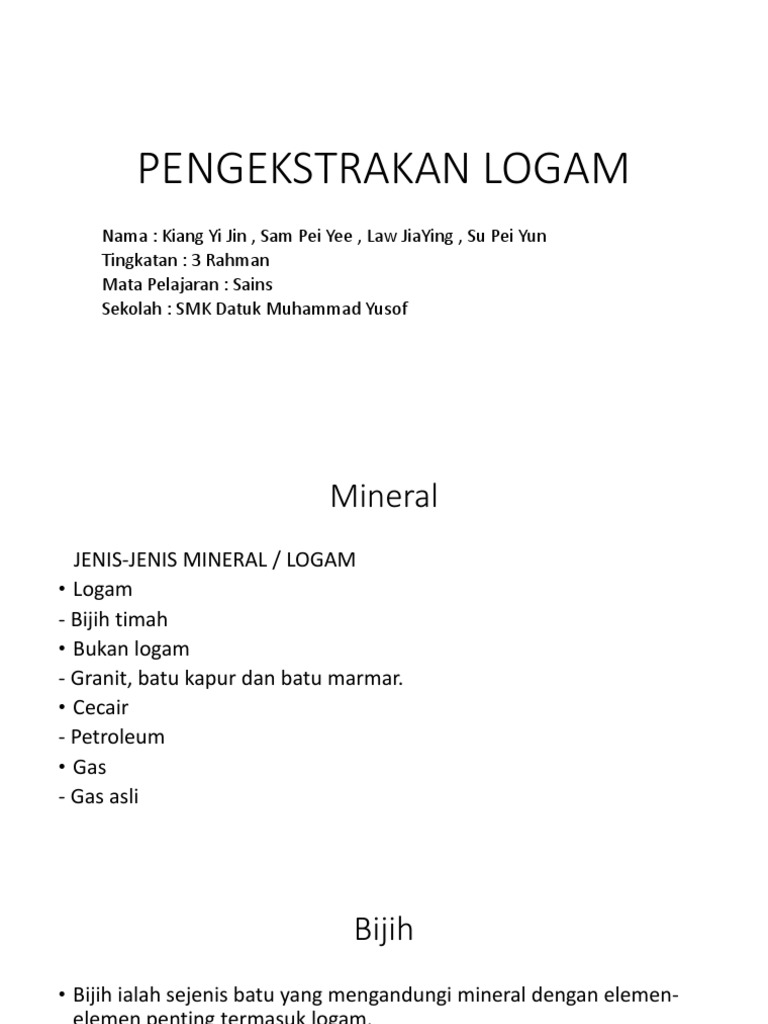 Pengekstrakan Logam | PDF
