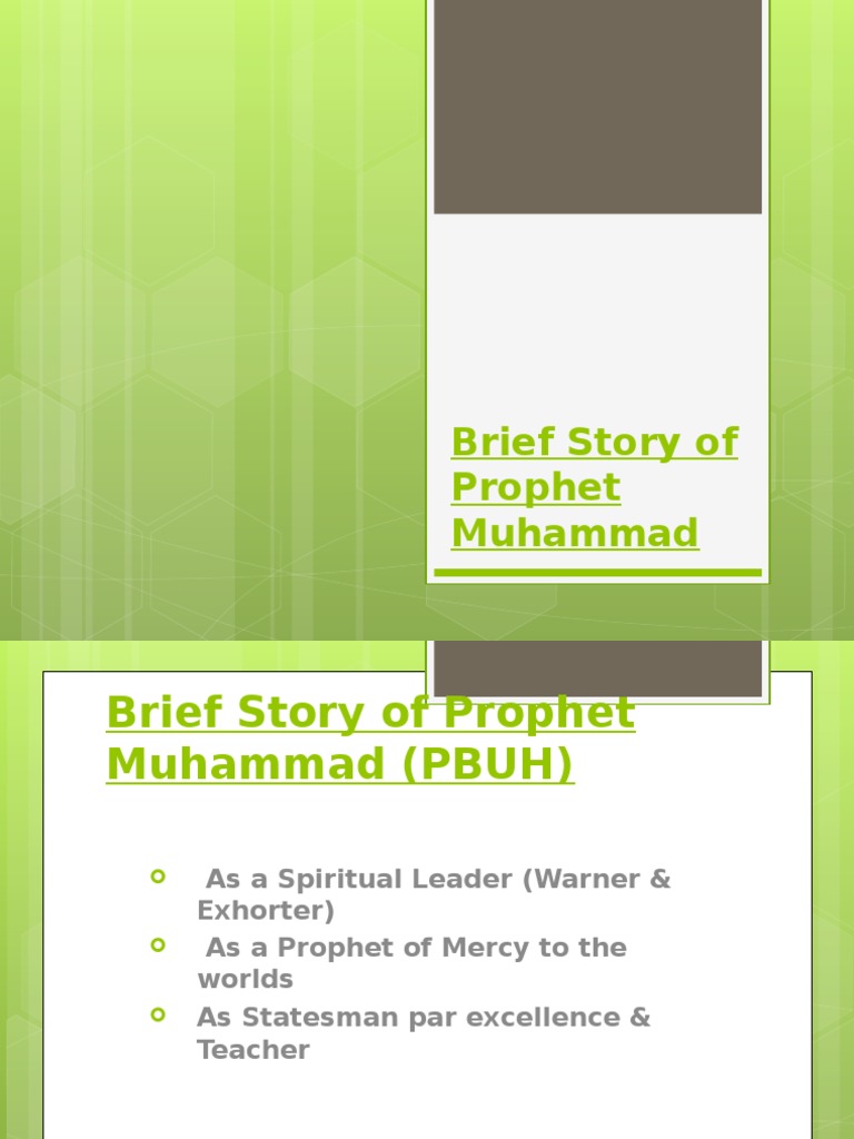 Prophet Presentation | PDF | Muhammad | Medina