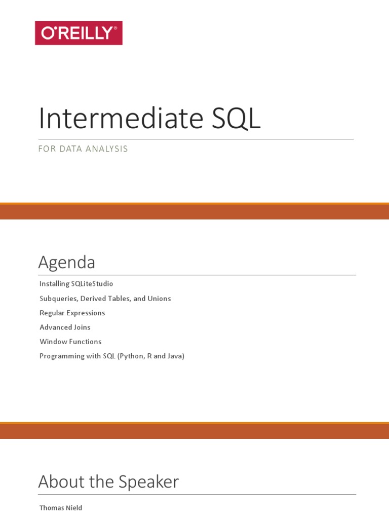 Intermediate SQL: For Data Analysis | PDF | Sql | Java (Programming ...