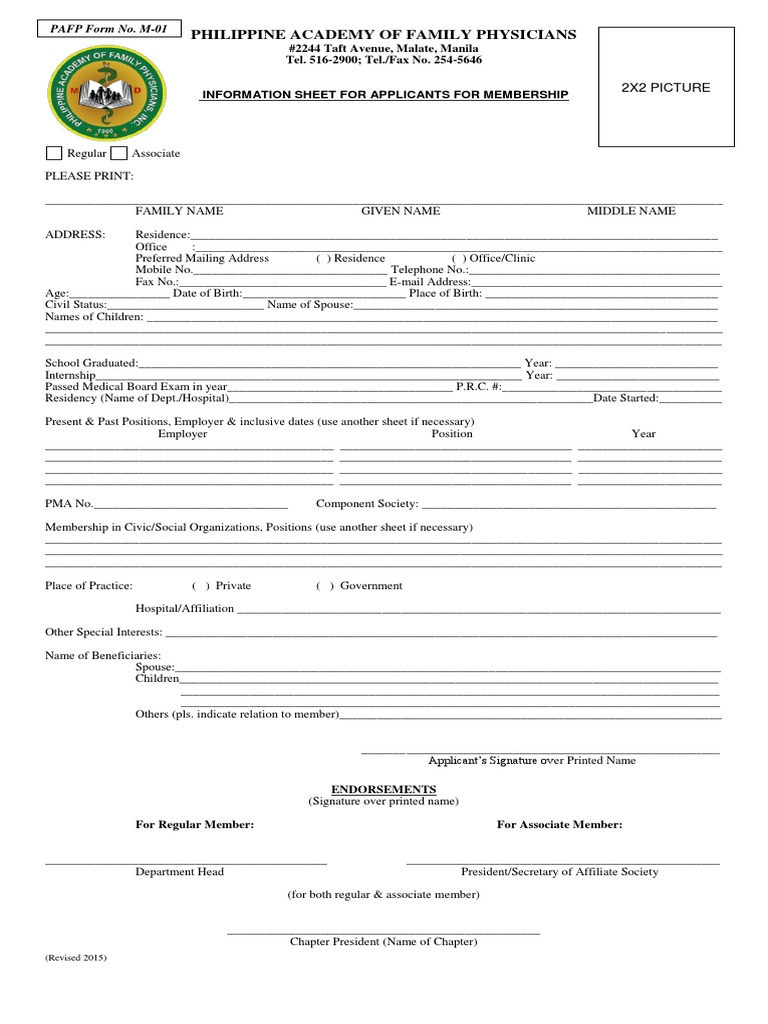 Pafp Application Form2 PDF | PDF | Health Care | Business