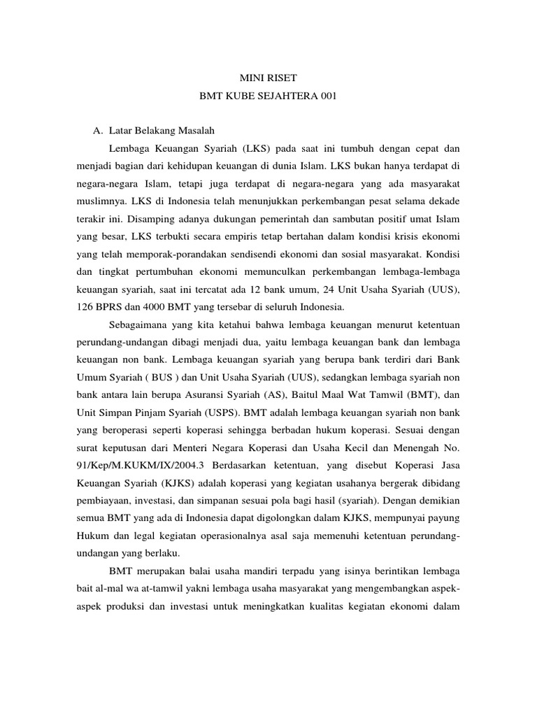 Mini Riset Manajemen Perbankan | PDF