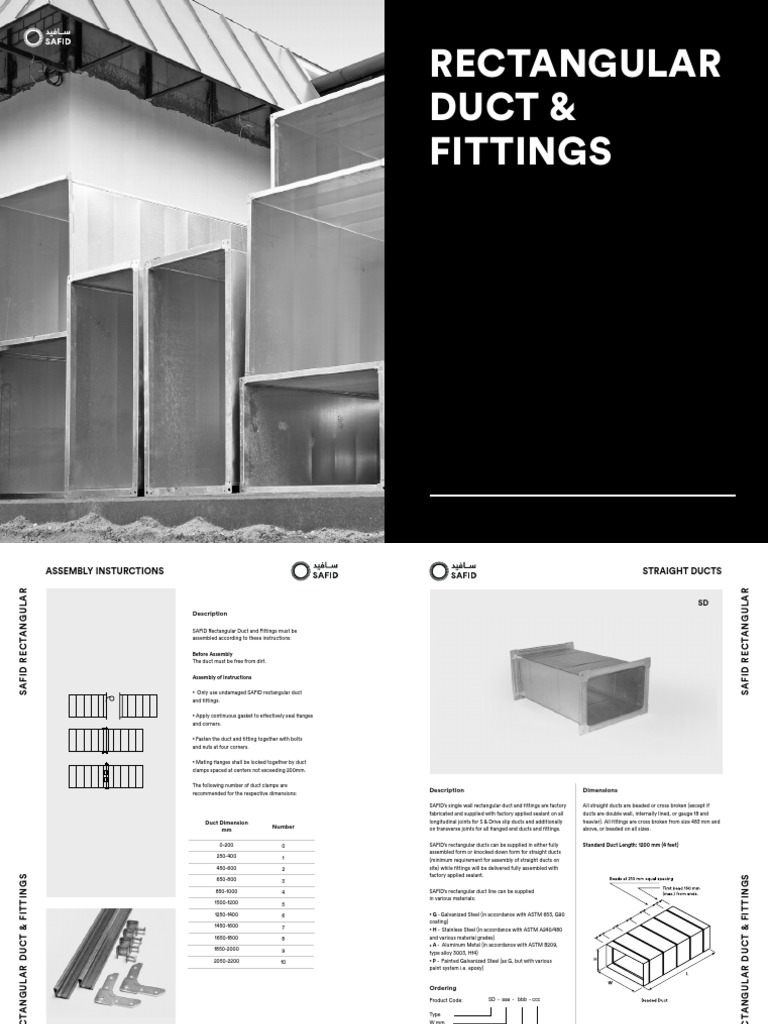 Rectangular Duct & Fittings | PDF | Duct (Flow) | Building