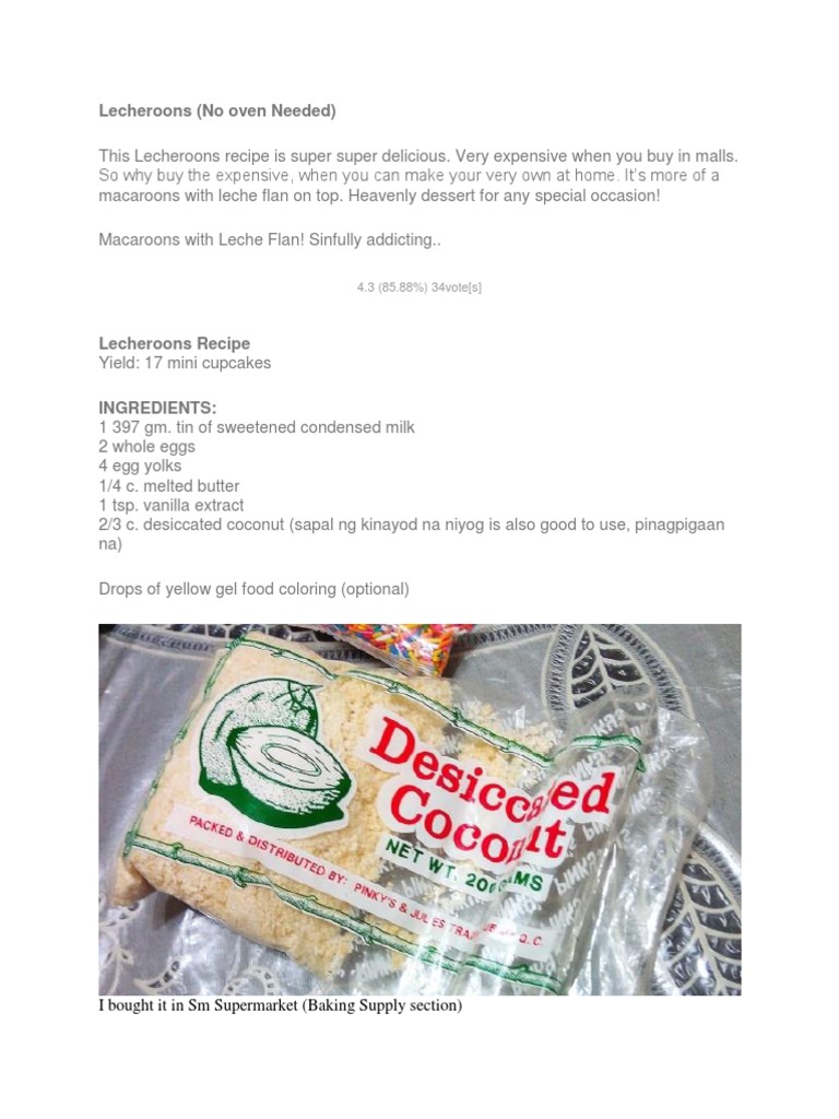 Lecheroons (No Oven Needed) : I Bought It in SM Supermarket (Baking ...