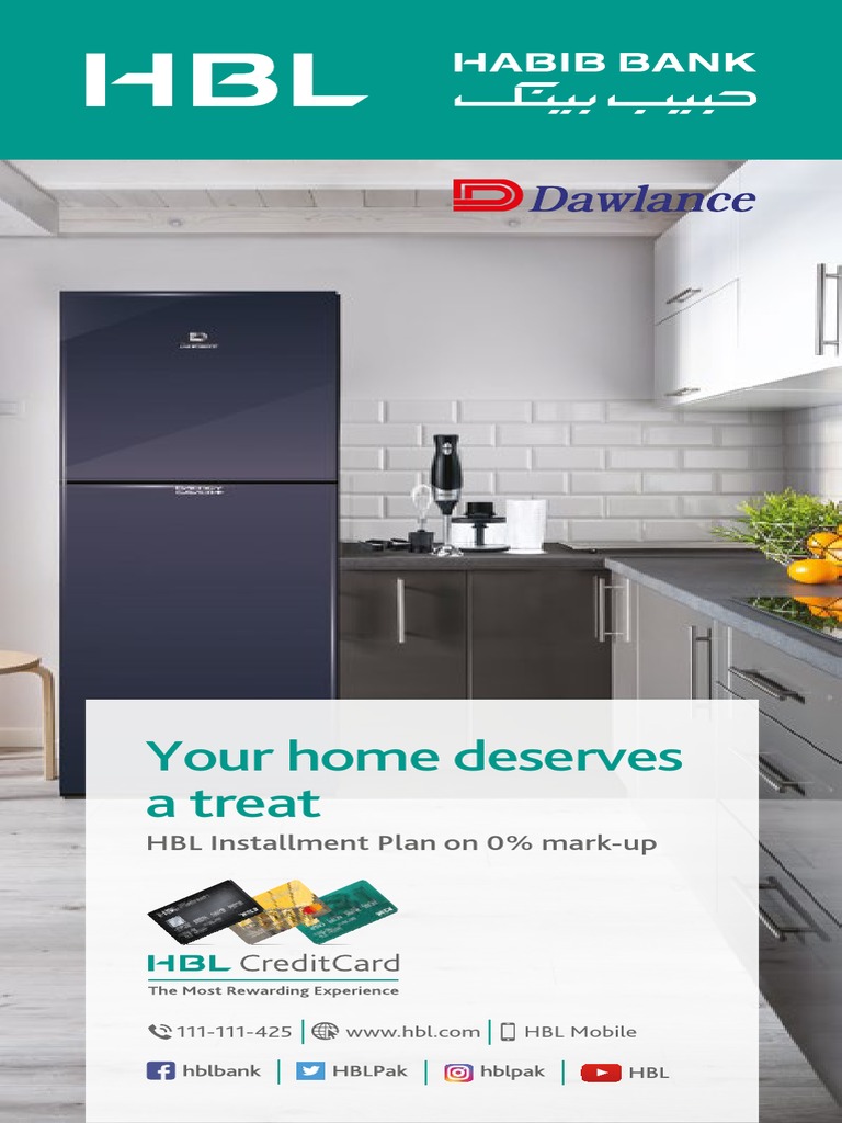 Your Home Deserves A Treat: HBL Installment Plan On 0% Mark-Up | PDF ...