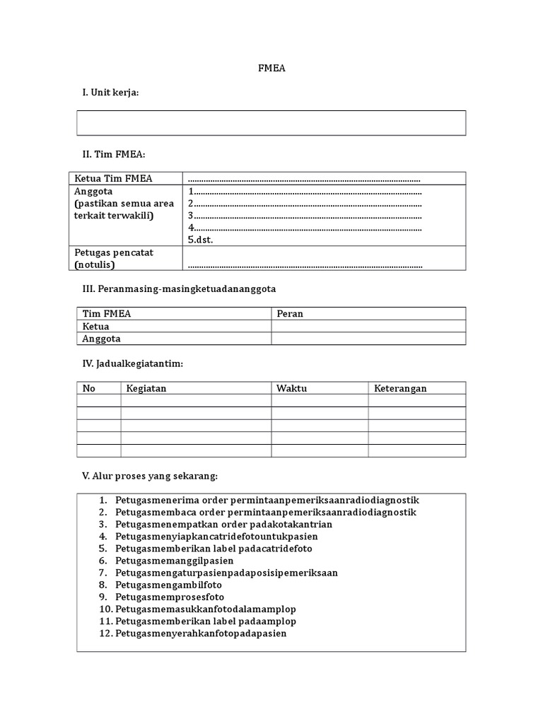 Panduan FMEA untuk Proses Radiodiagnostik | PDF | Metode & Bahan Ajar