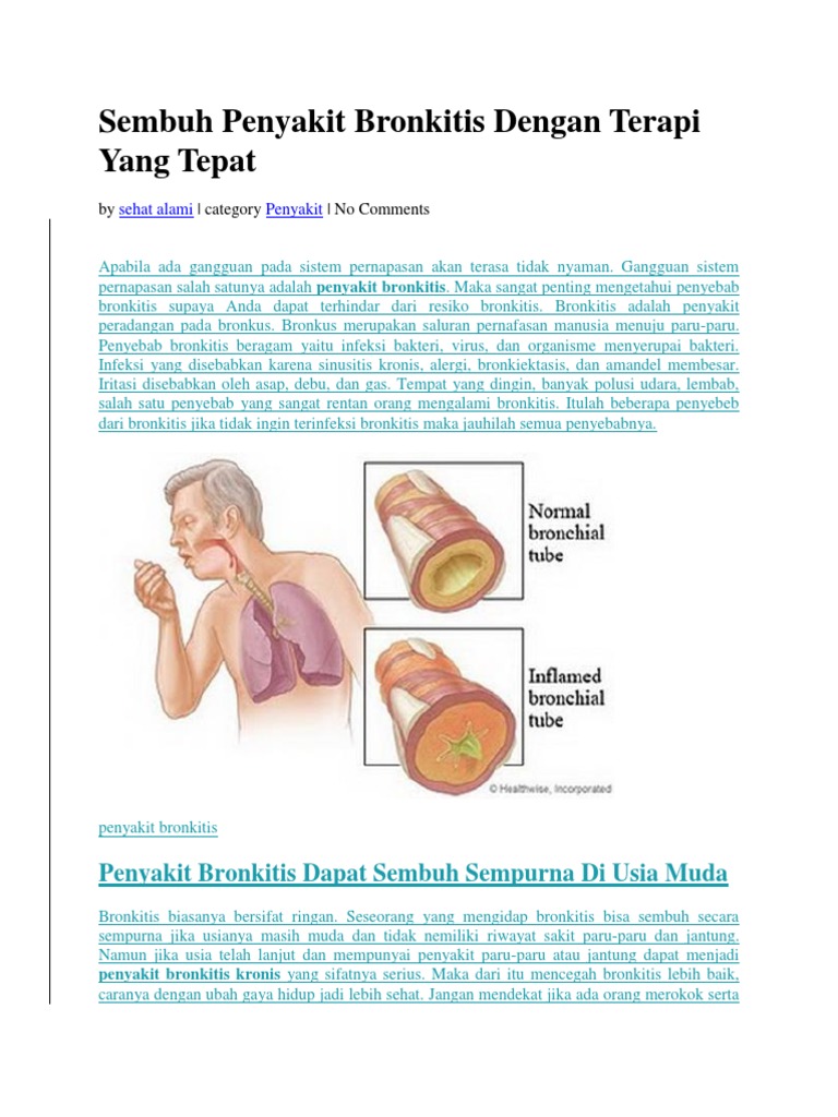 Sembuh Penyakit Bronkitis Dengan Terapi Yang Tepat | PDF | Kesehatan ...