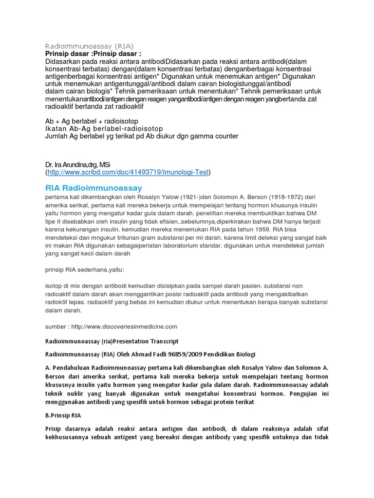 Radioimmunoassay | PDF
