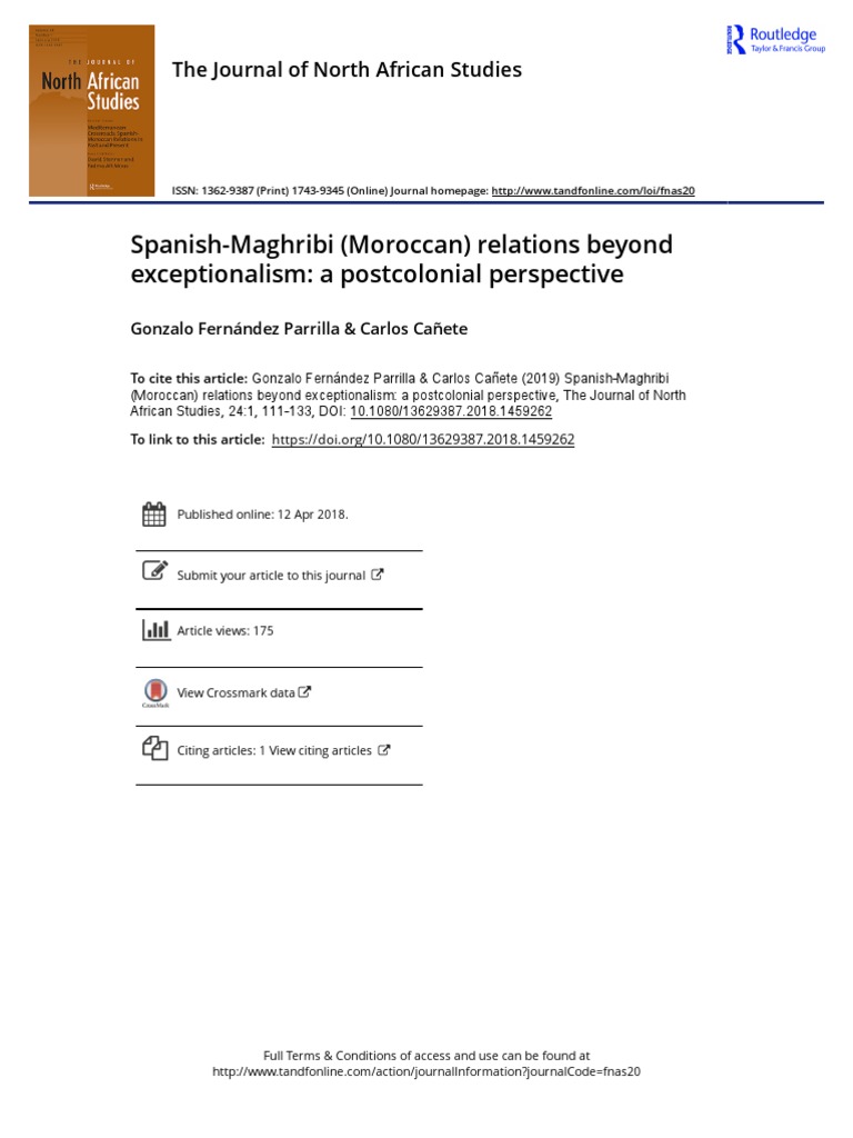 Spanish-Maghribi Moroccan Relations | PDF | Postcolonialism | Spain